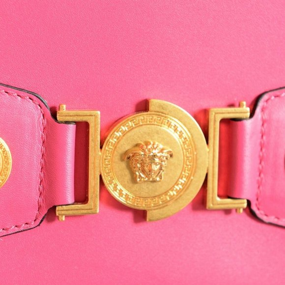 Versace | Bags | Versace 0 Leather Pink Handbag Shoulder Bag | Poshmark